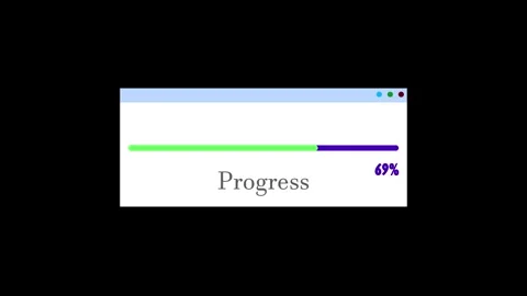 Animated progress loading bar. Progress ... | Stock Video | Pond5