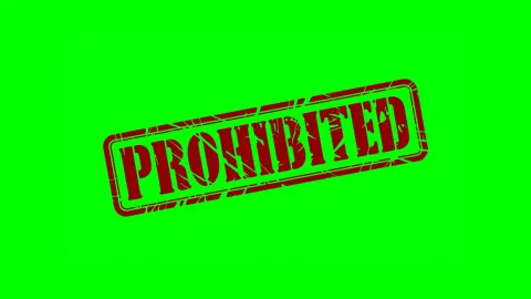 Animated "PROHIBITED" rubber stamp seal ... | Stock Video | Pond5