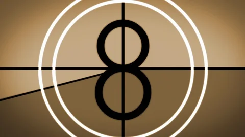 Animated projector countdown clock leade... | Stock Video | Pond5