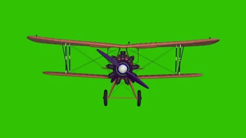 Animated propeller airplane. Realistic p... | Stock Video | Pond5