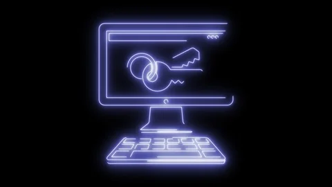 Animated protected access to computer ic... | Stock Video | Pond5