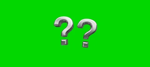 Animated question mark and green screen | Stock Video | Pond5