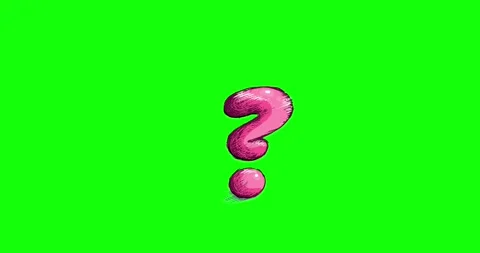 Animated question mark green screen | Stock Video | Pond5