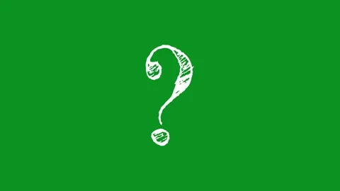 animated question mark icon green screen... | Stock Video | Pond5