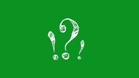 animated question mark icon green screen... | Stock Video | Pond5