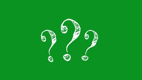 animated question mark icon green screen... | Stock Video | Pond5