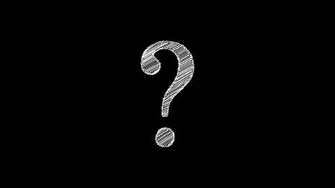 Animated question mark scribble on black... | Stock Video | Pond5