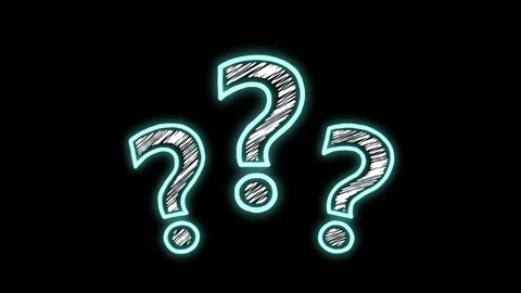 Animated question mark stop motion on bl... | Stock Video | Pond5