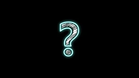 Animated question mark stop motion on bl... | Stock Video | Pond5