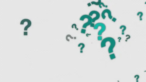 Animated Question Marks Floating Into Bl... | Stock Video | Pond5