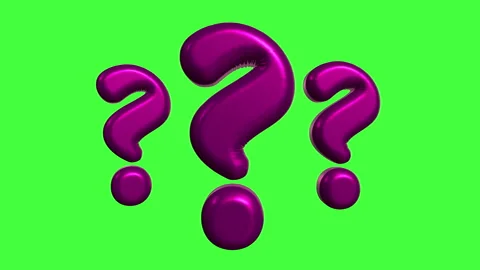 Animated Question Marks on Green Screen ... | Stock Video | Pond5