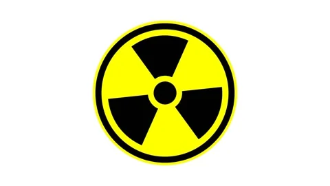 Animated radioactive hazard sign spinnin... | Stock Video | Pond5