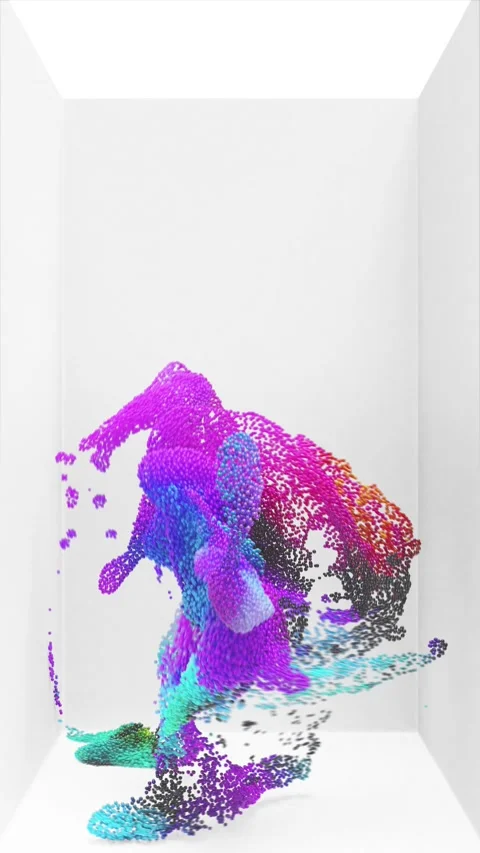 Animated Rainbow colored flying Particle... | Stock Video | Pond5