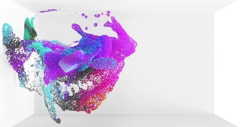 Animated Rainbow colored flying Particle... | Stock Video | Pond5