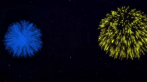 Animated realistic fireworks background | Stock Video | Pond5