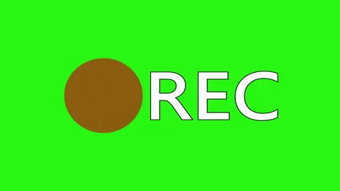 Animated rec sign on green background | Stock Video | Pond5