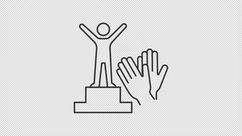 Animated recognition linear icon | Stock Video | Pond5