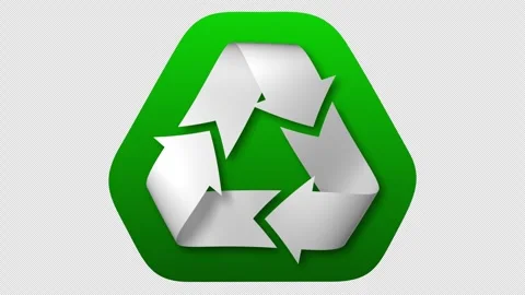 Animated Recycle Symbol with an Alpha | Stock Video | Pond5