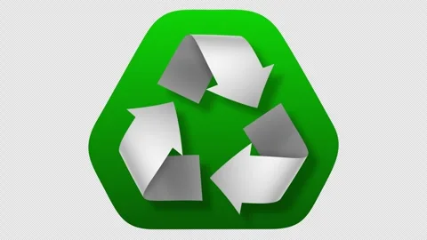Animated Recycle Symbol with an Alpha | Stock Video | Pond5