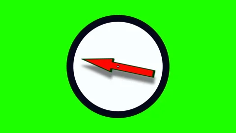 Animated red arrow gauge green screen | Stock Video | Pond5