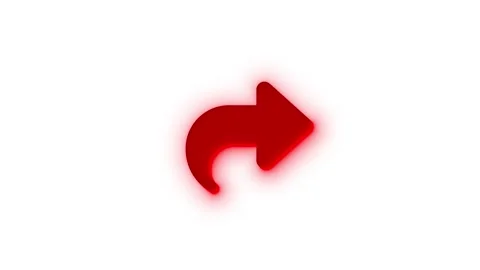 Animated red arrow icon on a white backg... | Stock Video | Pond5