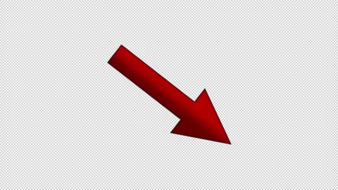 Animated red arrow rotates and indicates... | Stock Video | Pond5