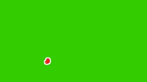 Animated Red Heart Effect with Green Scr... | Stock Video | Pond5