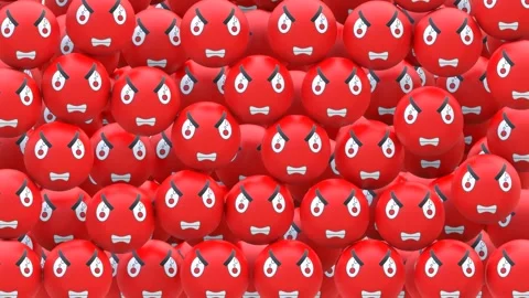Animated Red Mad Angry Emote Emoji Emoti... | Stock Video | Pond5
