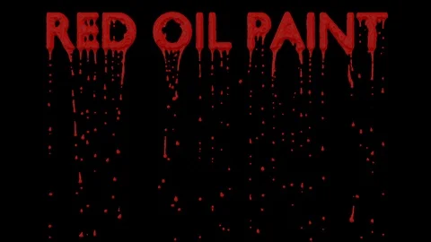 Animated red paint dripping text red oil... | Stock Video | Pond5