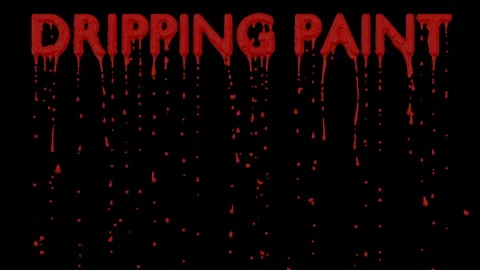 Animated red paint dripping text drippin... | Stock Video | Pond5