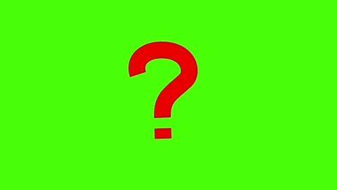 Animated red question mark on a green ba... | Stock Video | Pond5