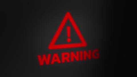 Animated Red Warning Sign With Blinking ... | Stock Video | Pond5