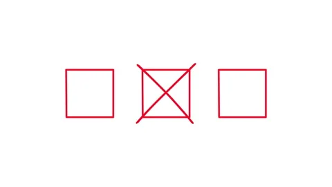 Animated red X mark drawing | Stock Video | Pond5