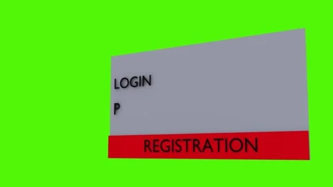 animated registration window on a green ... | Stock Video | Pond5