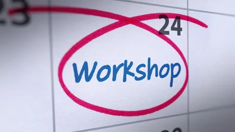 Animated Reminder Workshop in Calendar | Stock Video | Pond5