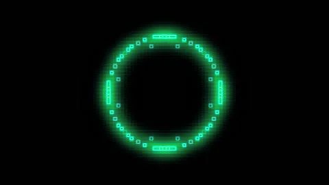 Animated retro 8-bit green pulsing circl... | Stock Video | Pond5