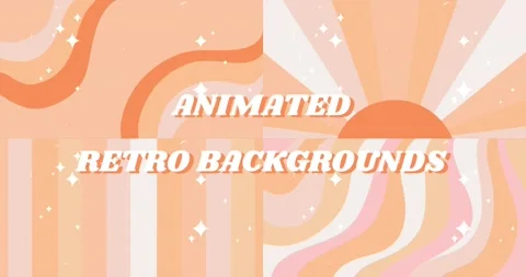 Animated retro backgrounds in 1970s styl... | Stock Video | Pond5