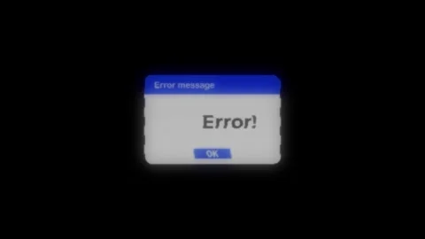 Animated Retro Error Message Window Vhs ... | Stock Video | Pond5