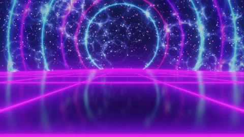 Animated retro futuristic background | Stock Video | Pond5