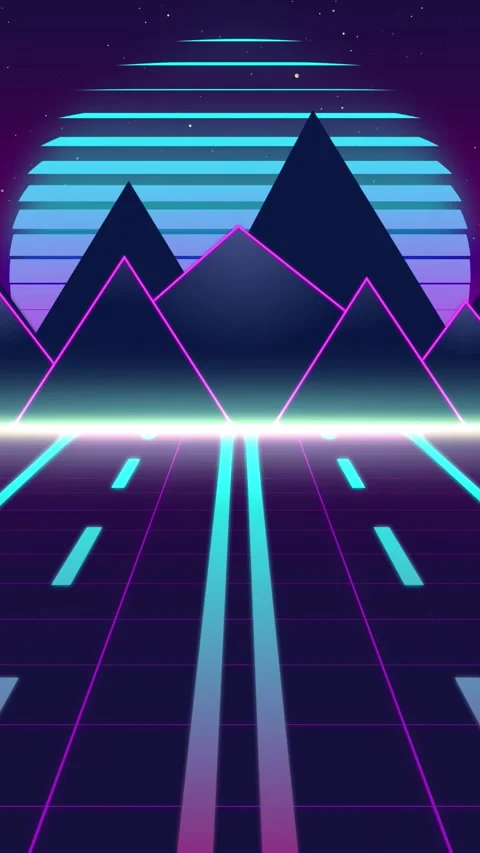 Animated Retro Landscape Backgrounds | Stock Video | Pond5