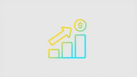 Animated revenue gradient ui icon | Stock Video | Pond5