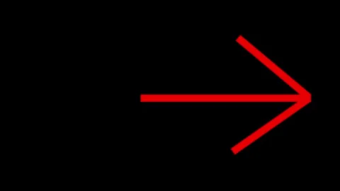 Animated right arrow sign icon on a blac... | Stock Video | Pond5