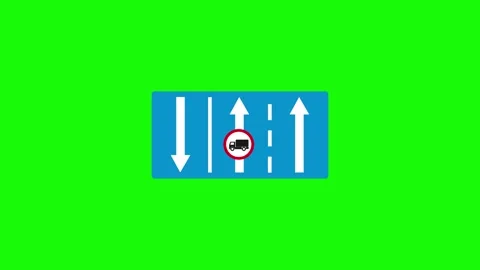 Animated Road Sign Icons on Green Screen... | Stock Video | Pond5