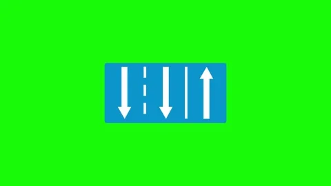 Animated Road Sign Icons on Green Screen... | Stock Video | Pond5