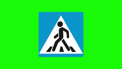 Animated Road Sign Icons on Green Screen... | Stock Video | Pond5