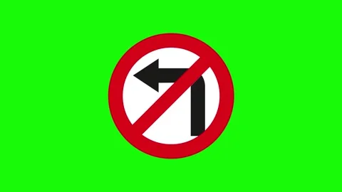 Animated Road Sign Icons on Green Screen... | Stock Video | Pond5