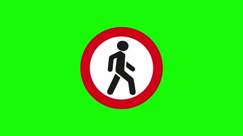 Animated Road Sign Icons on Green Screen... | Stock Video | Pond5