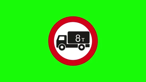 Animated Road Sign Icons on Green Screen... | Stock Video | Pond5