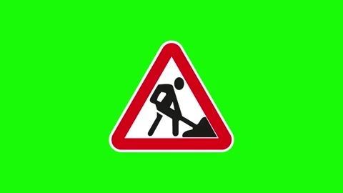 Animated Road Sign Icons on Green Screen... | Stock Video | Pond5