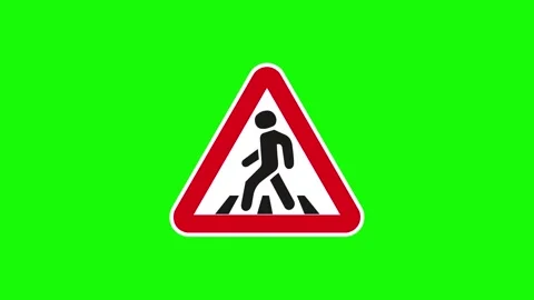 Animated Road Sign Icons on Green Screen... | Stock Video | Pond5
